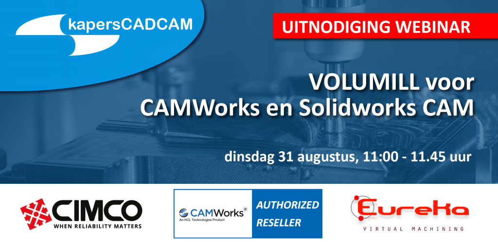 Webinar Volumill voor CAMWorks en Solidworks CAM – KapersCADCAM